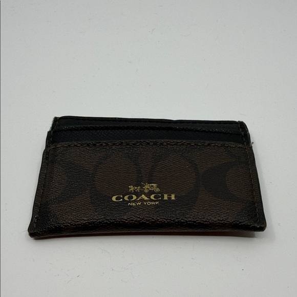 Coach | Accessories | Coach Signature Black And Brown Card Holder ...